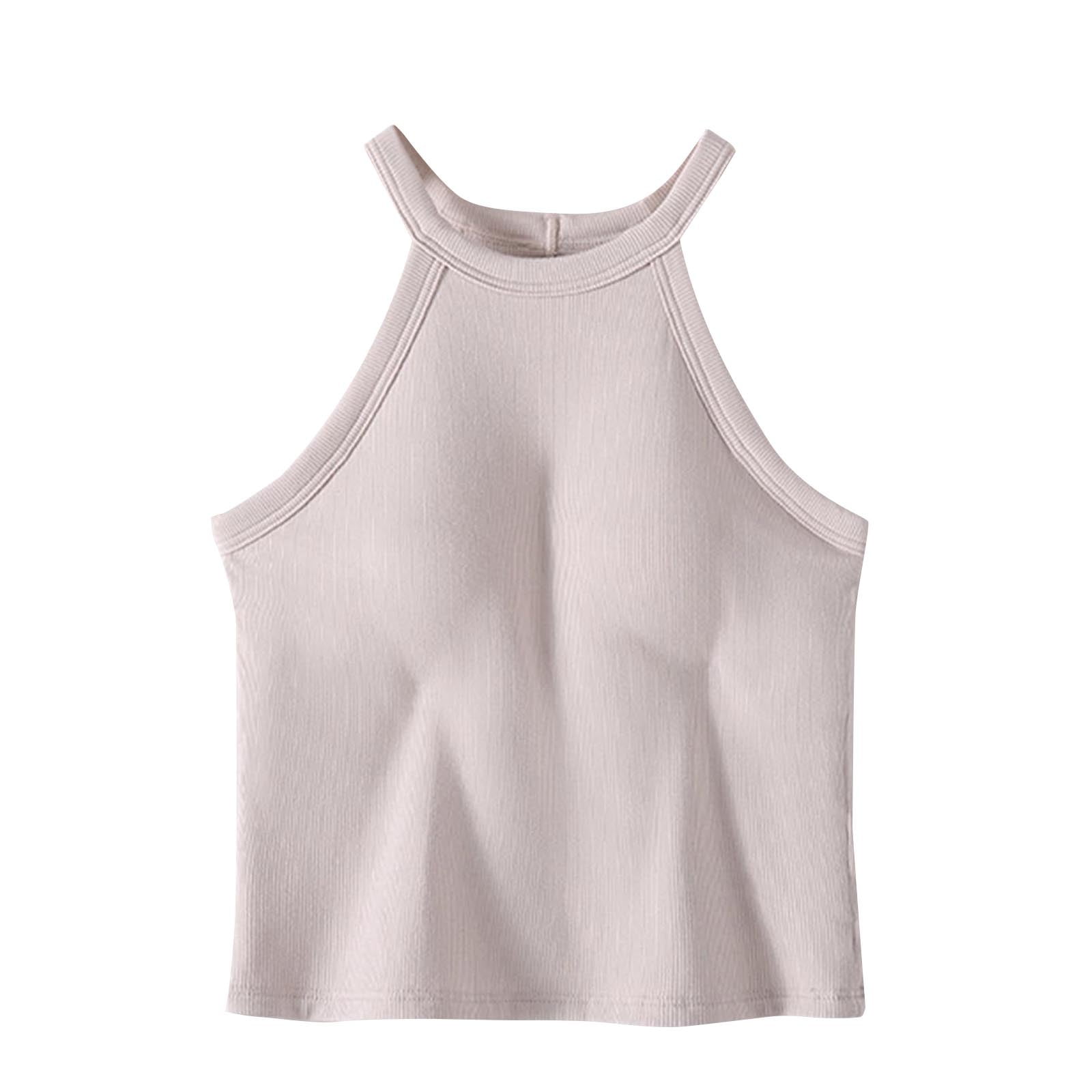 Yigetop Halter Tops for Women! Women's Neck Hanging Vest with in Chest ...