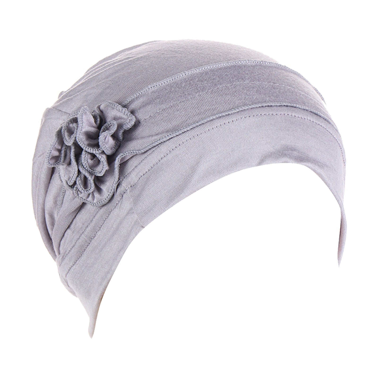Yigetop Modal Hijab Women Splicing Model Hat Beading Hat Muslim Ruffle ...