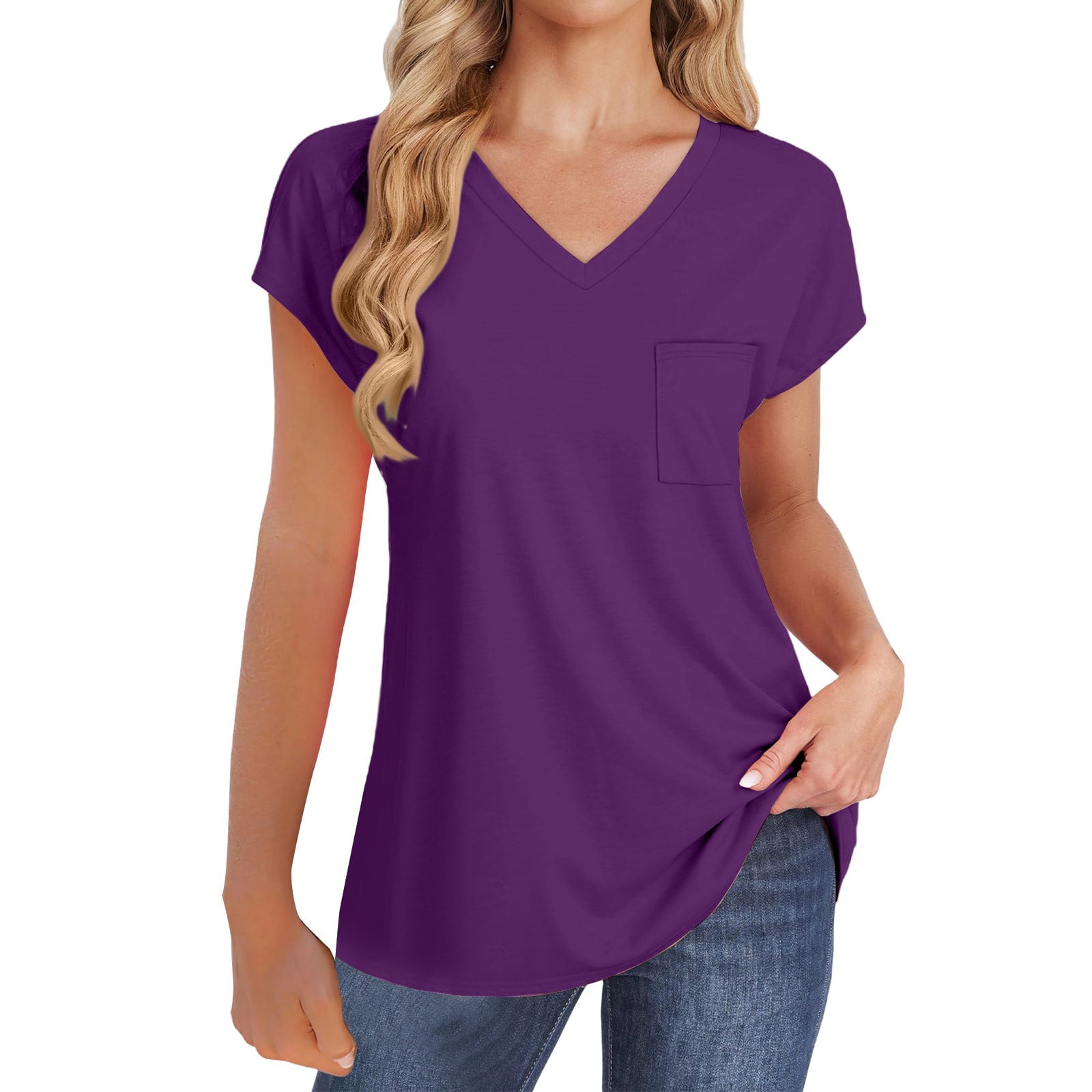 Yigetop Summer Tops for Women, Womens Summer V Neck Tops Sleeveless T ...