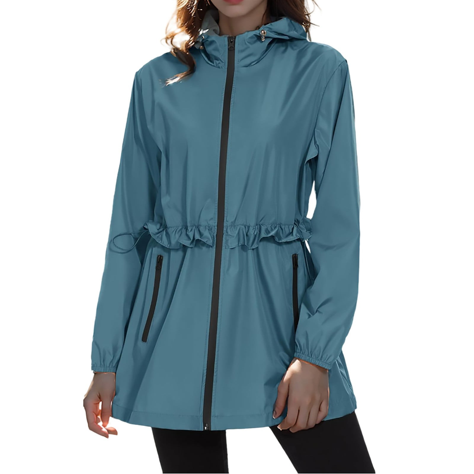 Yigetop Womens Rain Jacket with Hood Rain Jackets for Women Water Proof ...