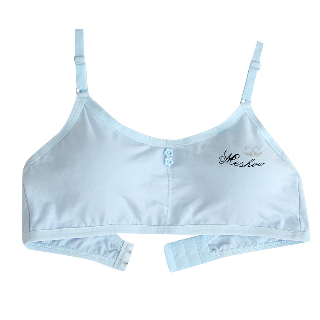 Cnuiaeg Girls' Training Bra Cotton Stretch Seamless Bralette Starter ...