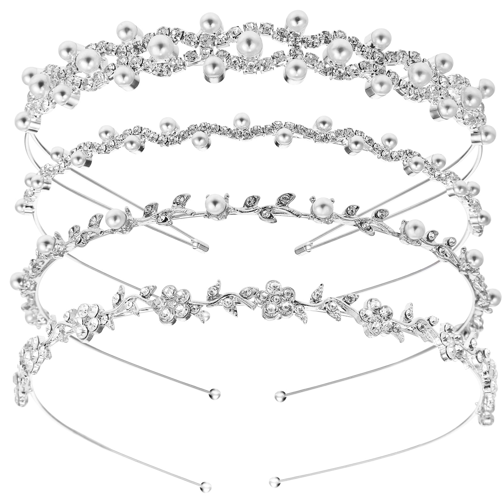 FUTUREORYY Tiara Rhinestones 4Pcs 12.0X13.0X0.5In - Walmart.com