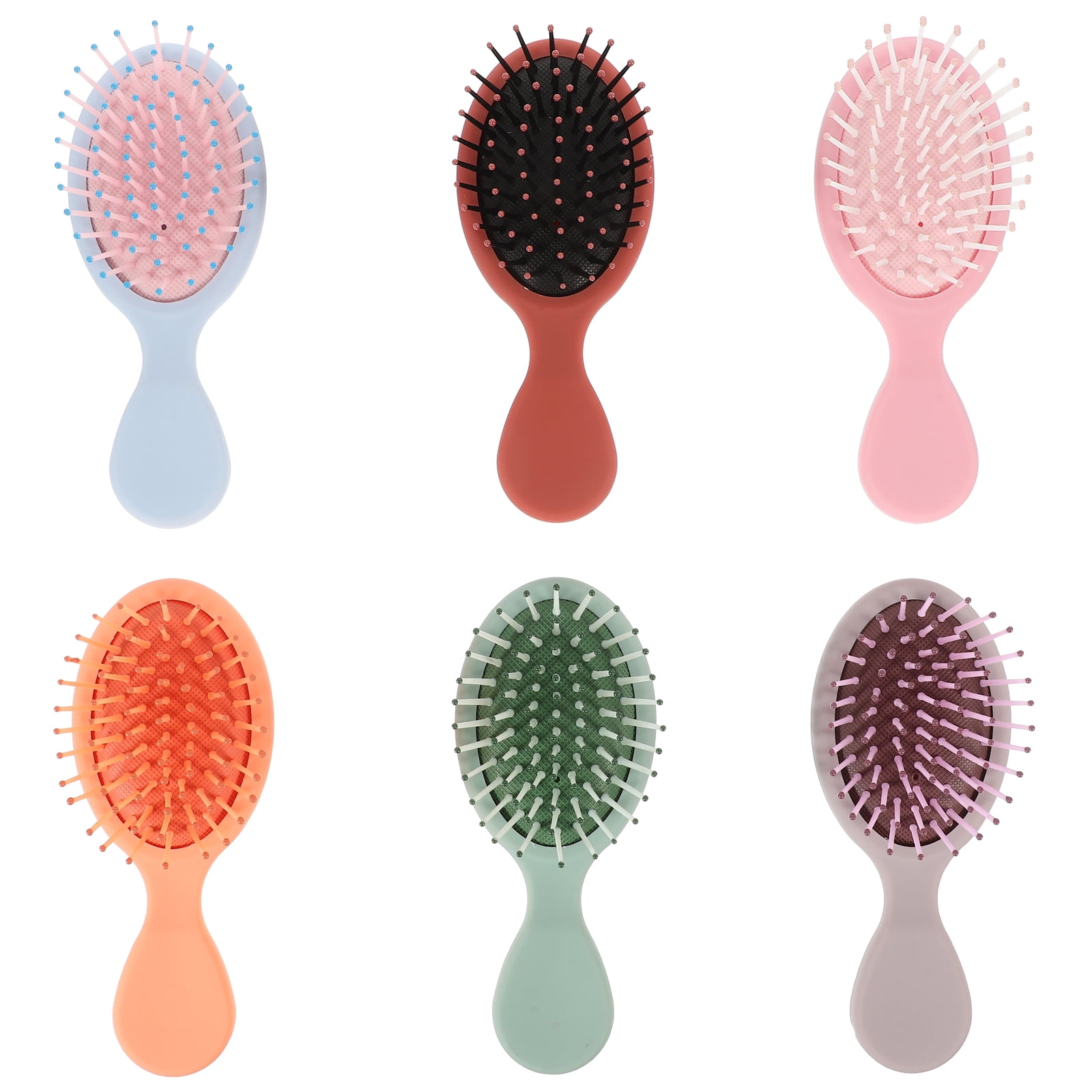Yiho 6pcs Mini Hair Detangler Brush Soft Bristle Pocket Brush - Walmart.com