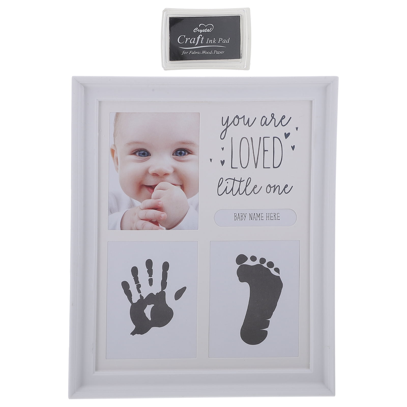 Yiho Toyvian Baby Handprint and Footprint Picture Frame Kit - White ...