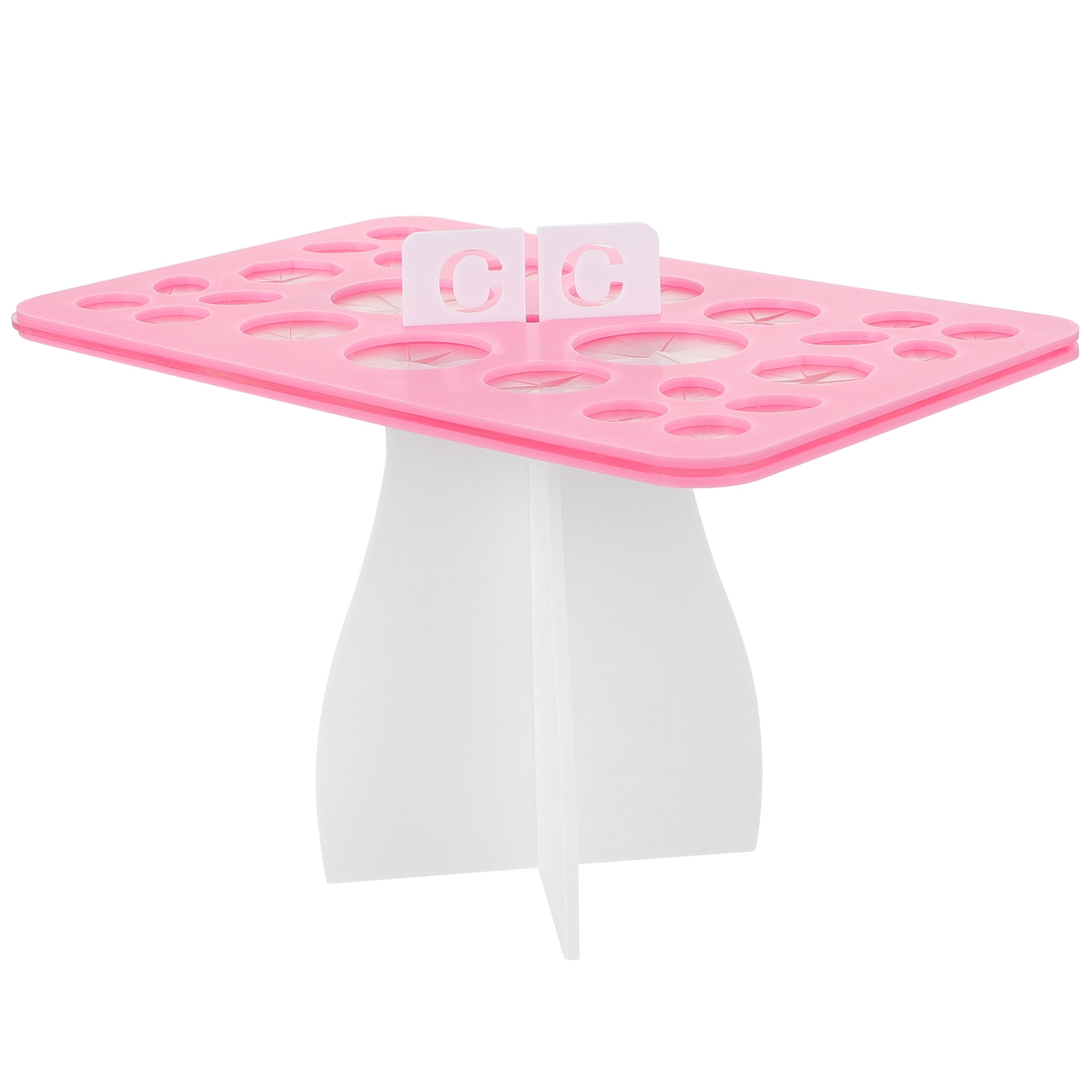 Makeup Brush Drying Rack 26 Holes Pink Tower Stand Display Shelf Tools ...