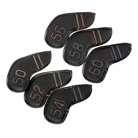 Yihuala 6Pcs PU Golfs Iron Headcover Thick Synthetic Watertight Golfs ...