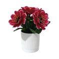 Yihuala Artificial Flower Set with Pots Faux Gerbera Artificial Flower ...