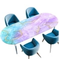 Yihuala Scratchproof Oval Tablecloth Thick Polyester Fabric Coating ...
