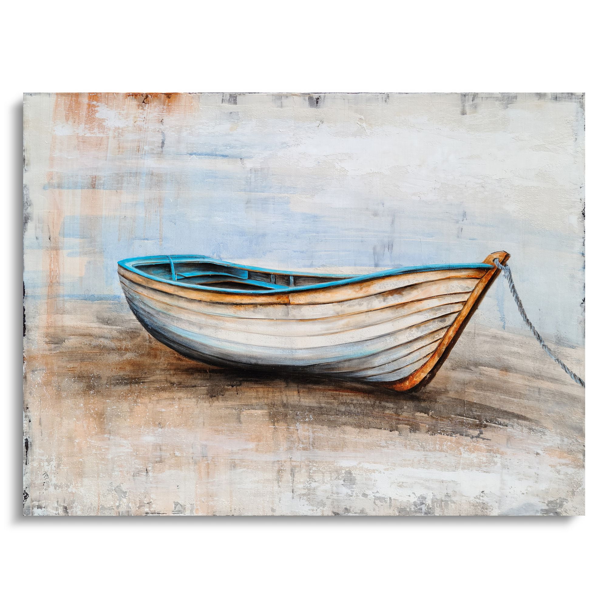 Yihui Arts Hand Painted Boat Still Life Painting for Living Room ...