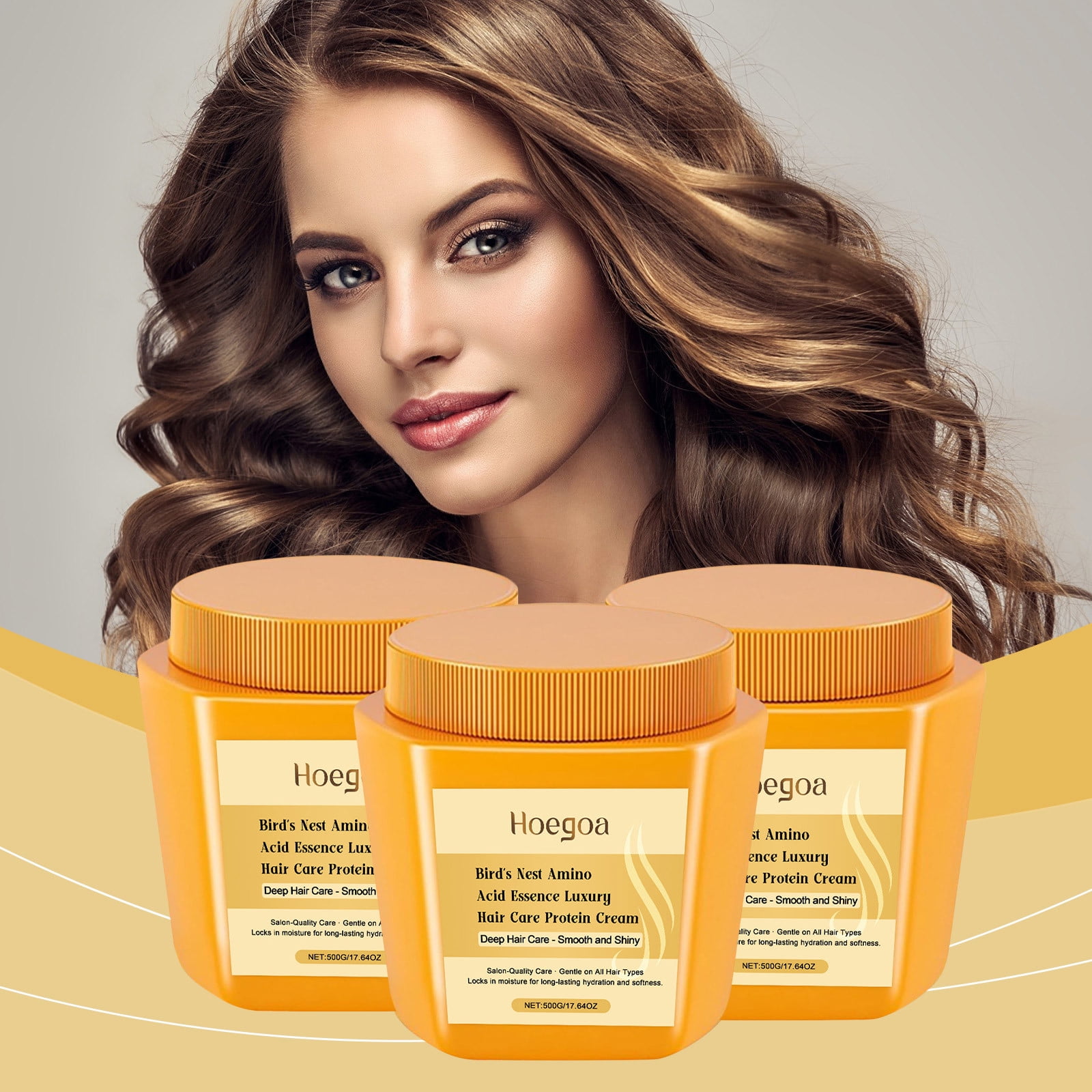 Yika 3Pcs Amino Acid Essence Luxury Nourishing Hair Protein Cream ...