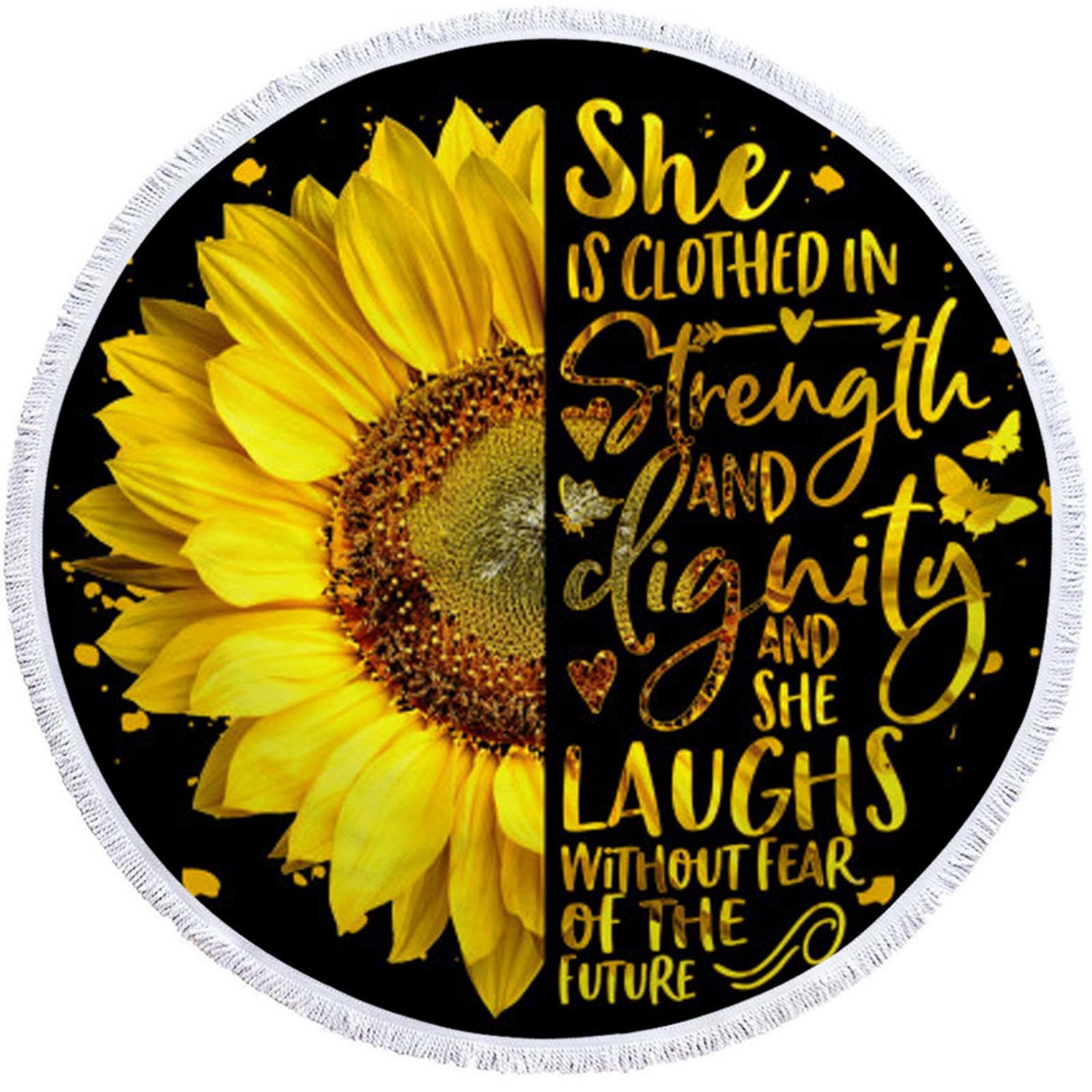 Yika Beach Blankets Beach Towel Round Pattern Beach Swimming Pool ...