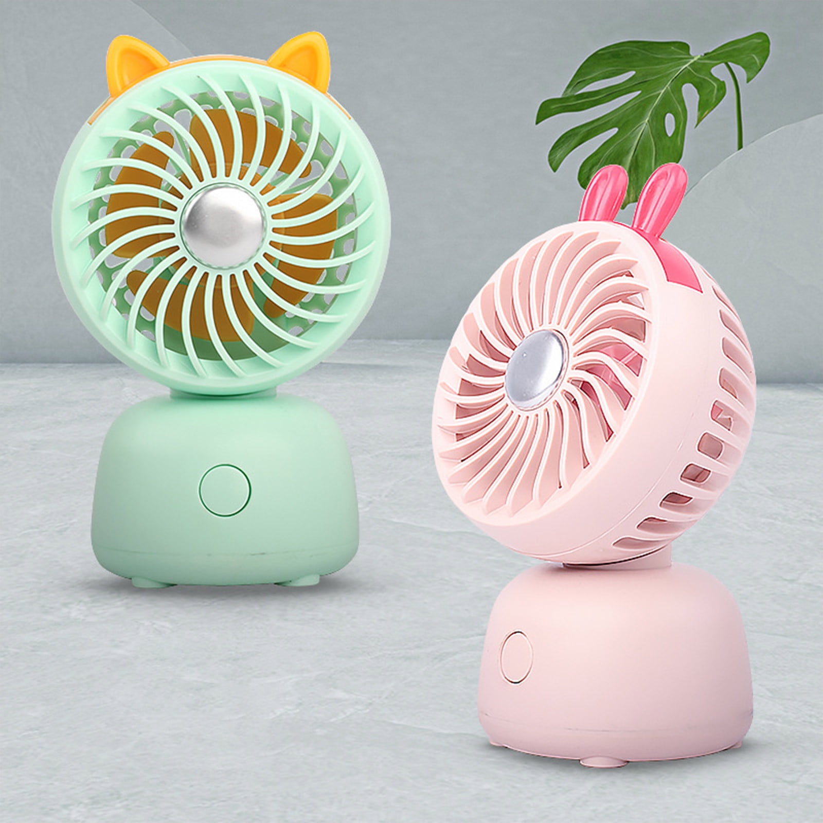 Yika Clearance Fans Cute Pet Ears Mini Fan USB Charging Desktop Mini ...