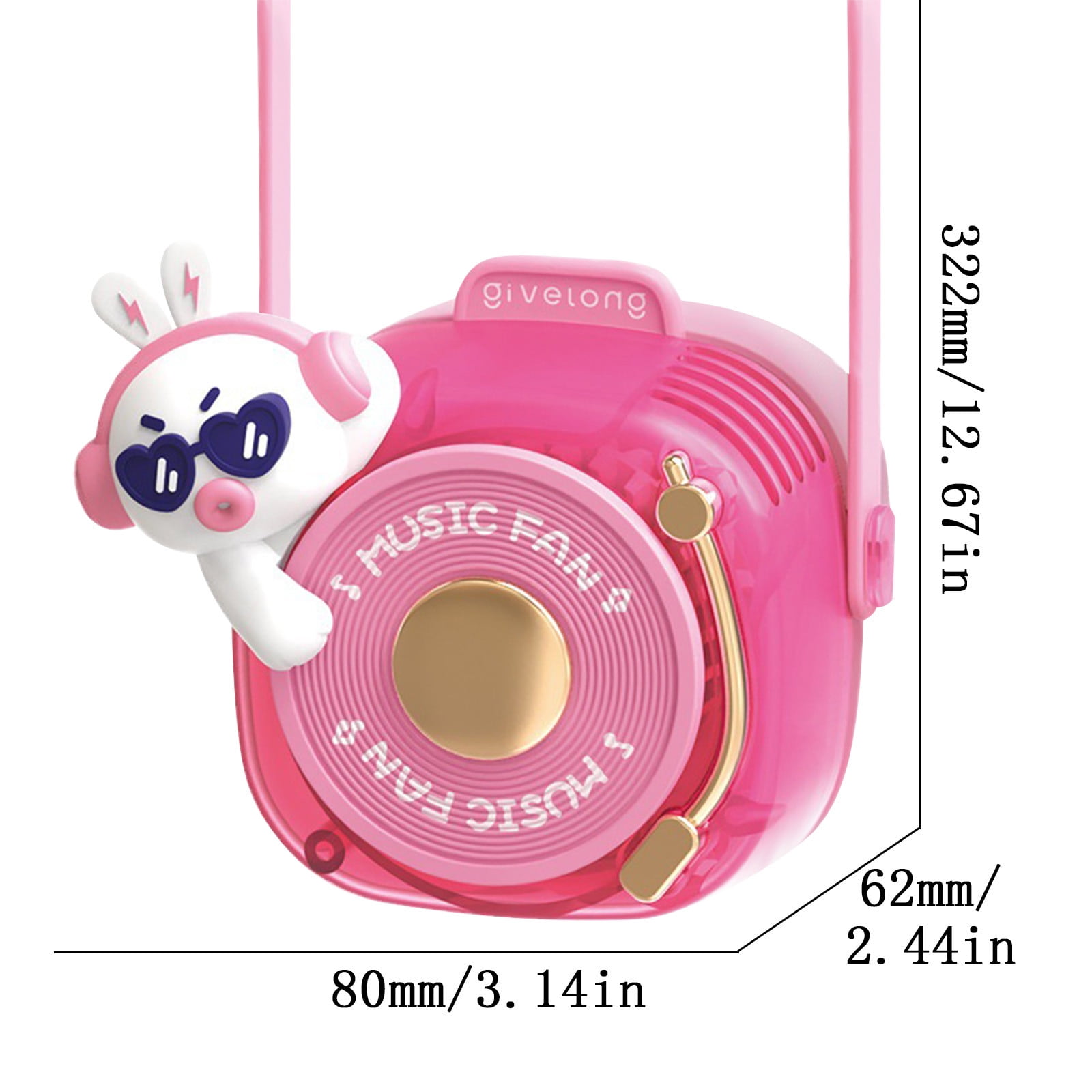 Yika Clearance Fans Fan Mini Portable Silent Charging Lanyard Handheld ...