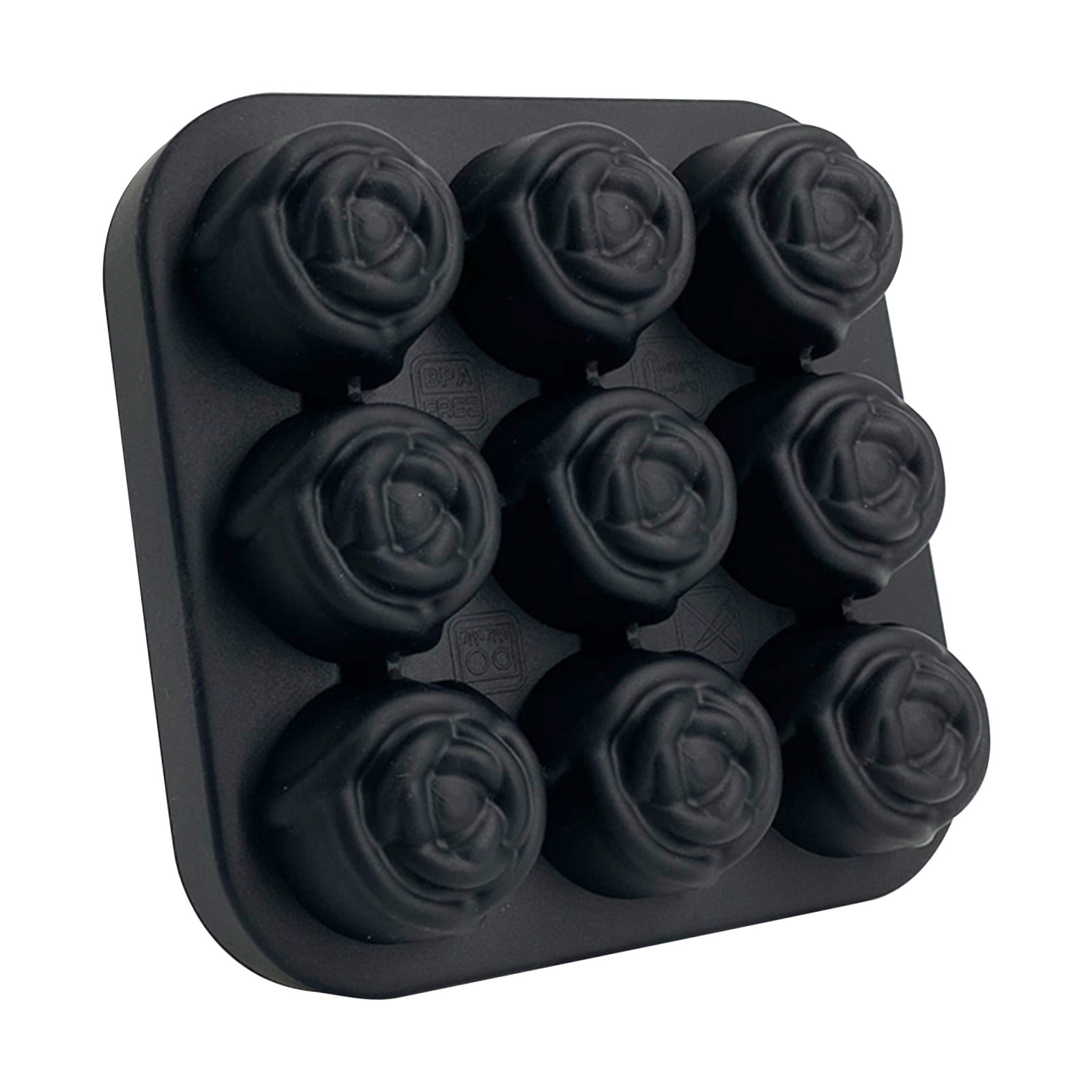Yika Clearance Ice Cube Trays Ice Tray Whiskey 9 Even Funnel Free Rose Ice Box Ice Mould ...