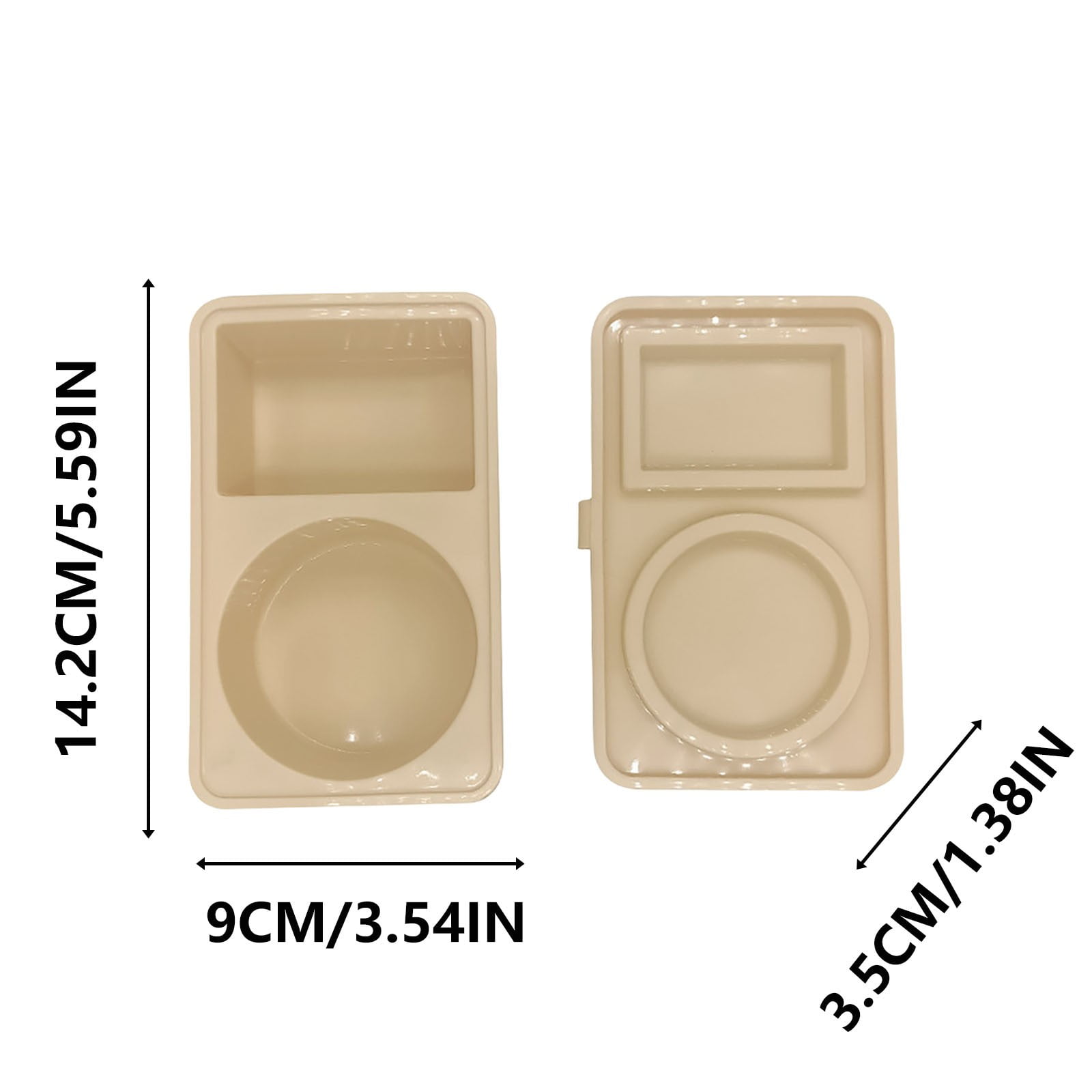 Yika Double Compartment Snack Box Seasoning Box Bento Box Mini Camping ...