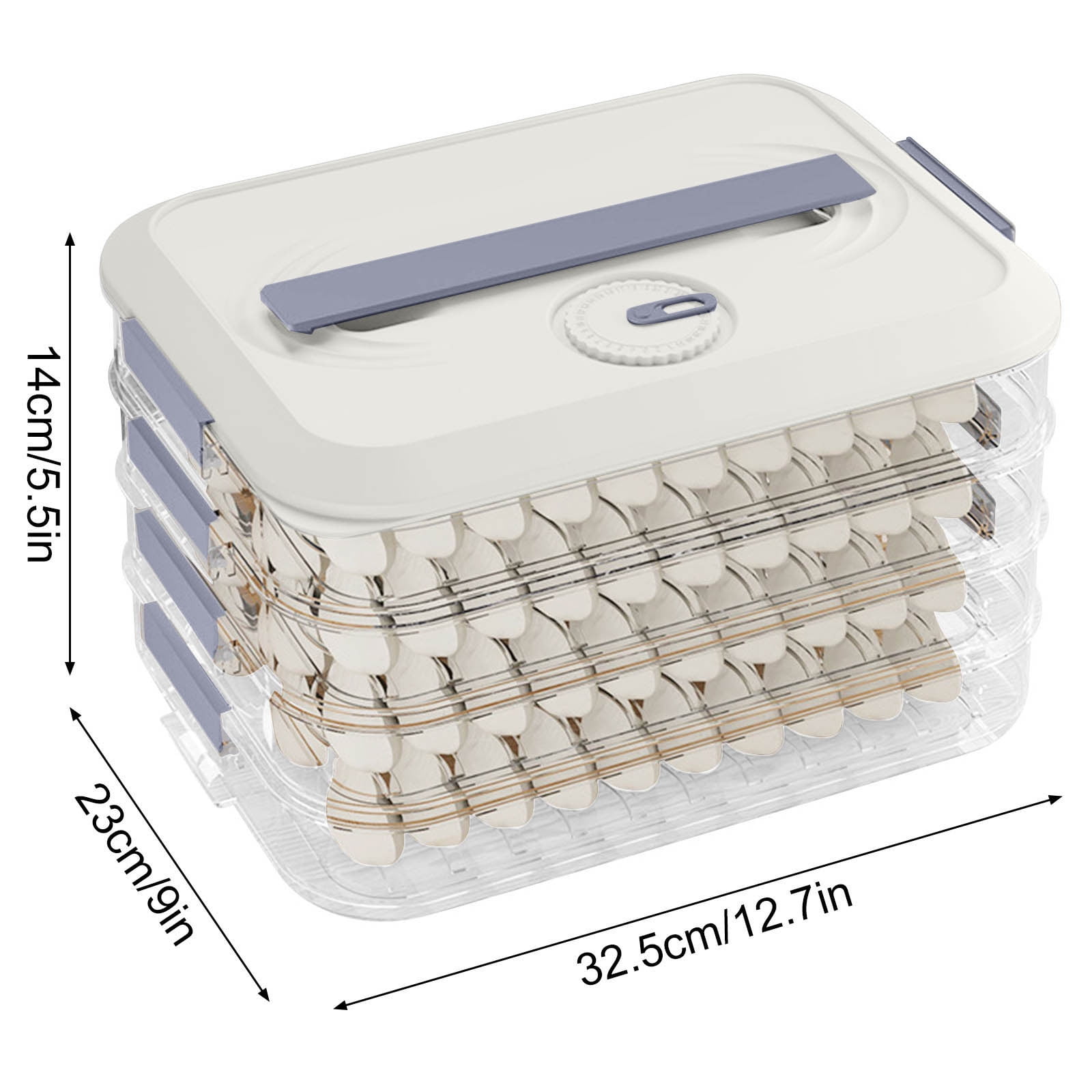 Yika Dumpling Box Well Sealed Storage Container Multi-layer Storage ...