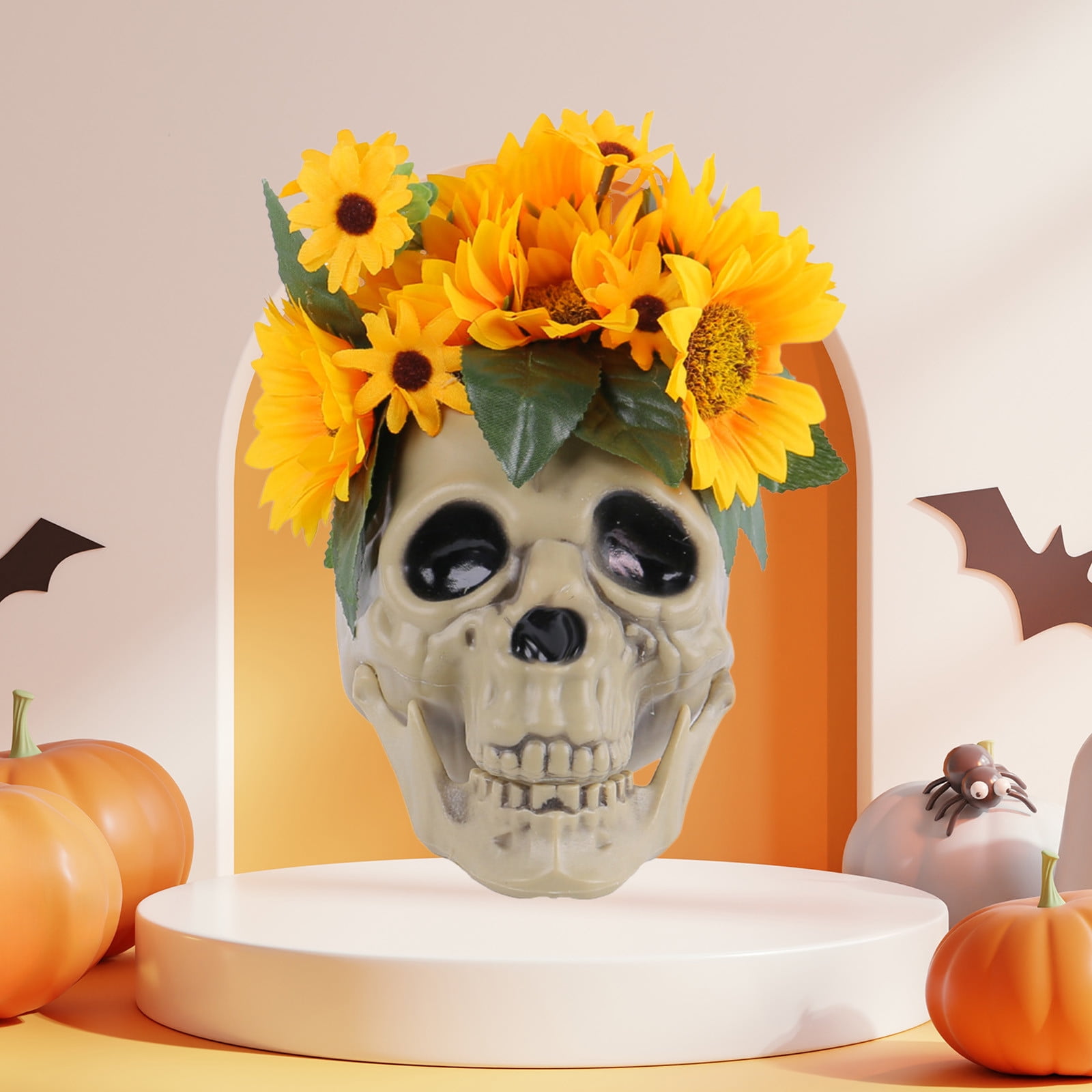 Yika Halloween Decorations Halloween Simulation Skull Props Horror ...