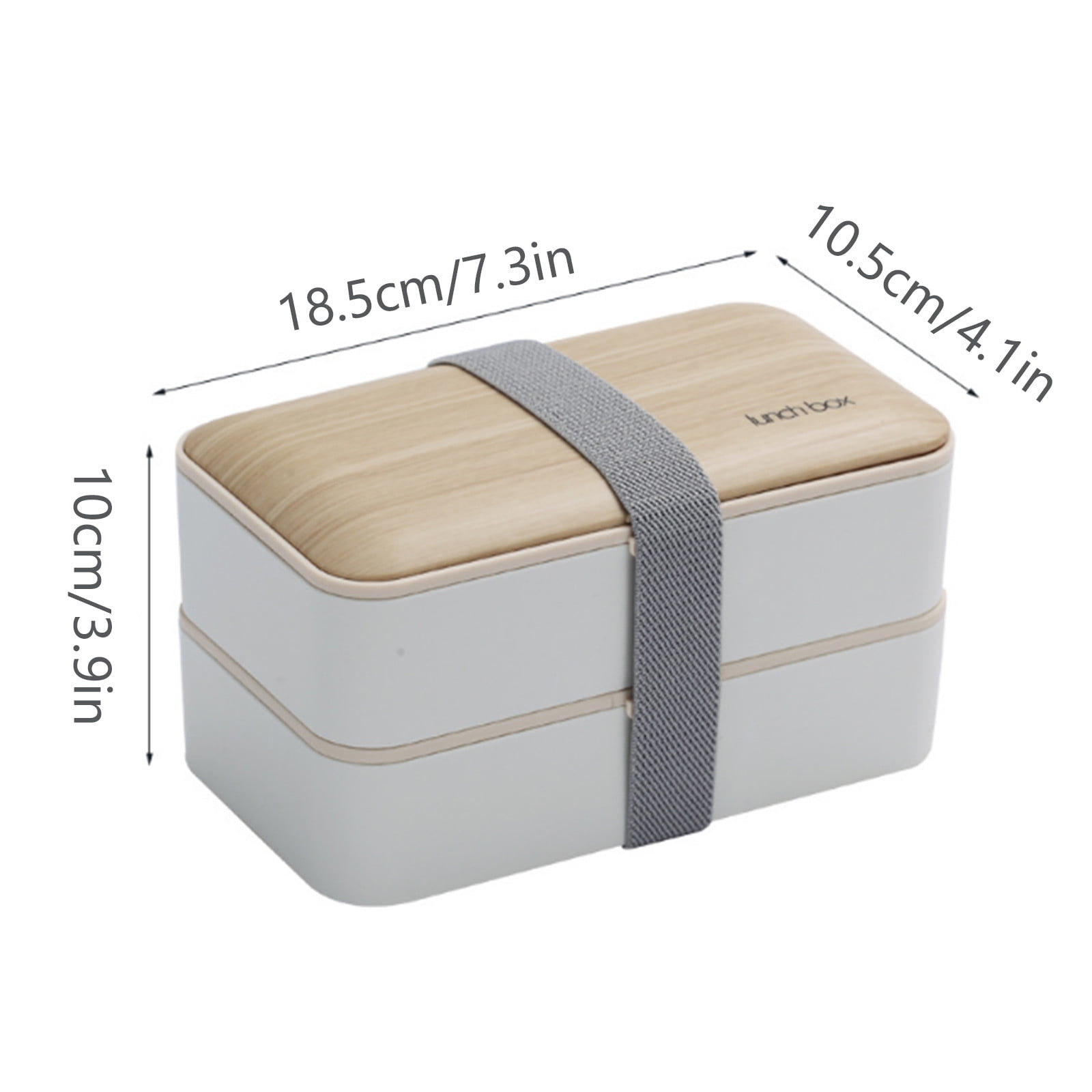 Yika Microwave Lunch Box Japanese Wood Bento Box 2 Layer Container ...