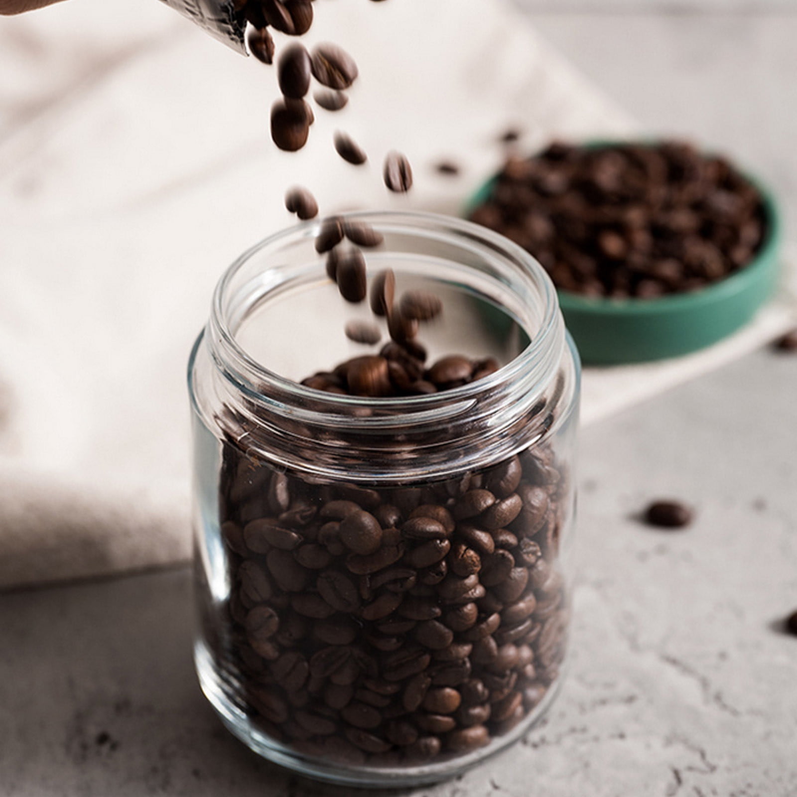 Yika Tupperware Thick Glass Jar Lid , Reusable Leak Proof Wide Mouth ...