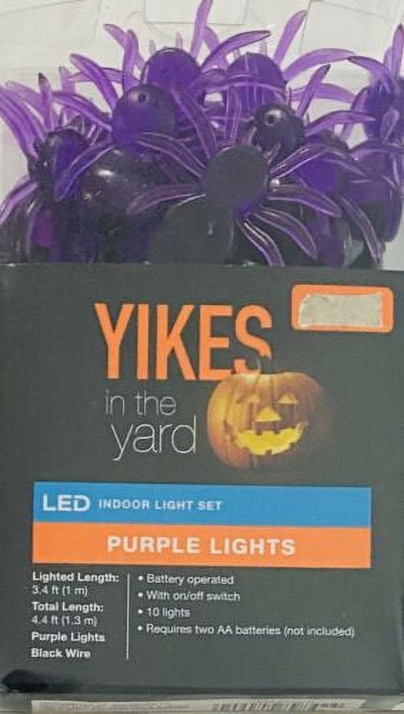 Yikes in the Yard Purple Lights Spider LED Indoor Lights, 10 Light Set ...