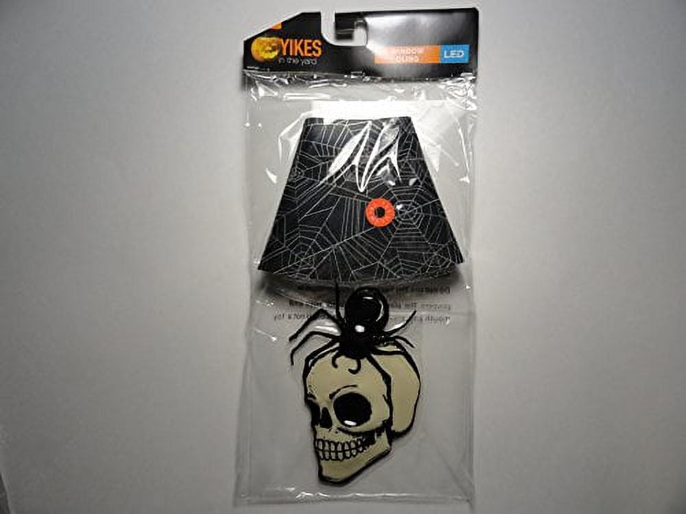 Yikes in the Yard Skull and Spider Halloween LED Window Cling - Walmart.com