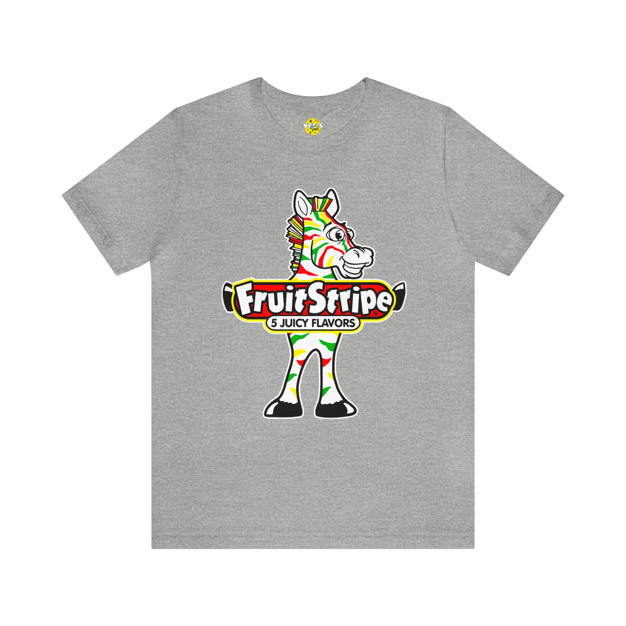 Yikes the Zebra Retro Stripe Tee - Nostalgic Fruit Stripe Gum Design ...