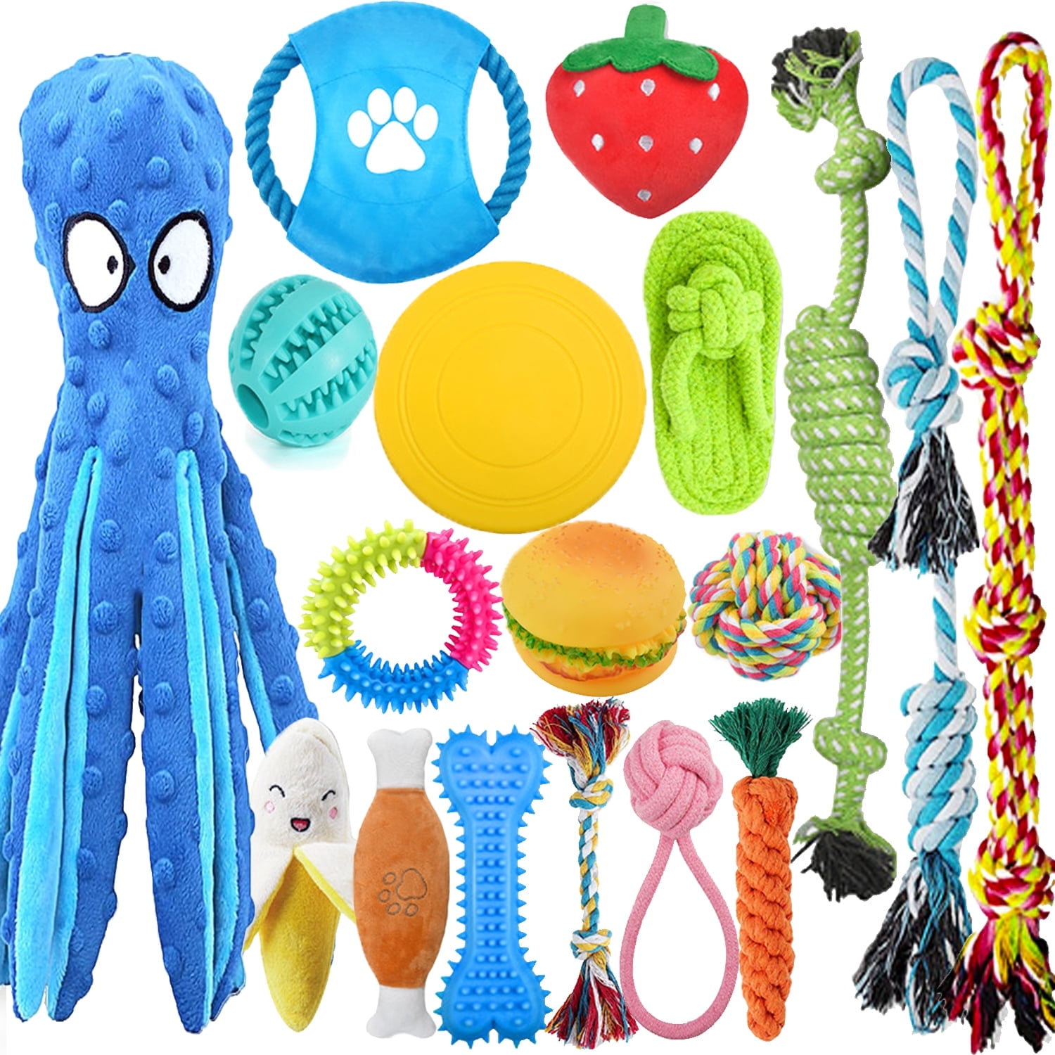 Yileqi Luxury Dog Chew Toys, 18 Pack for Small Dogs and Puppies, Ropes ...