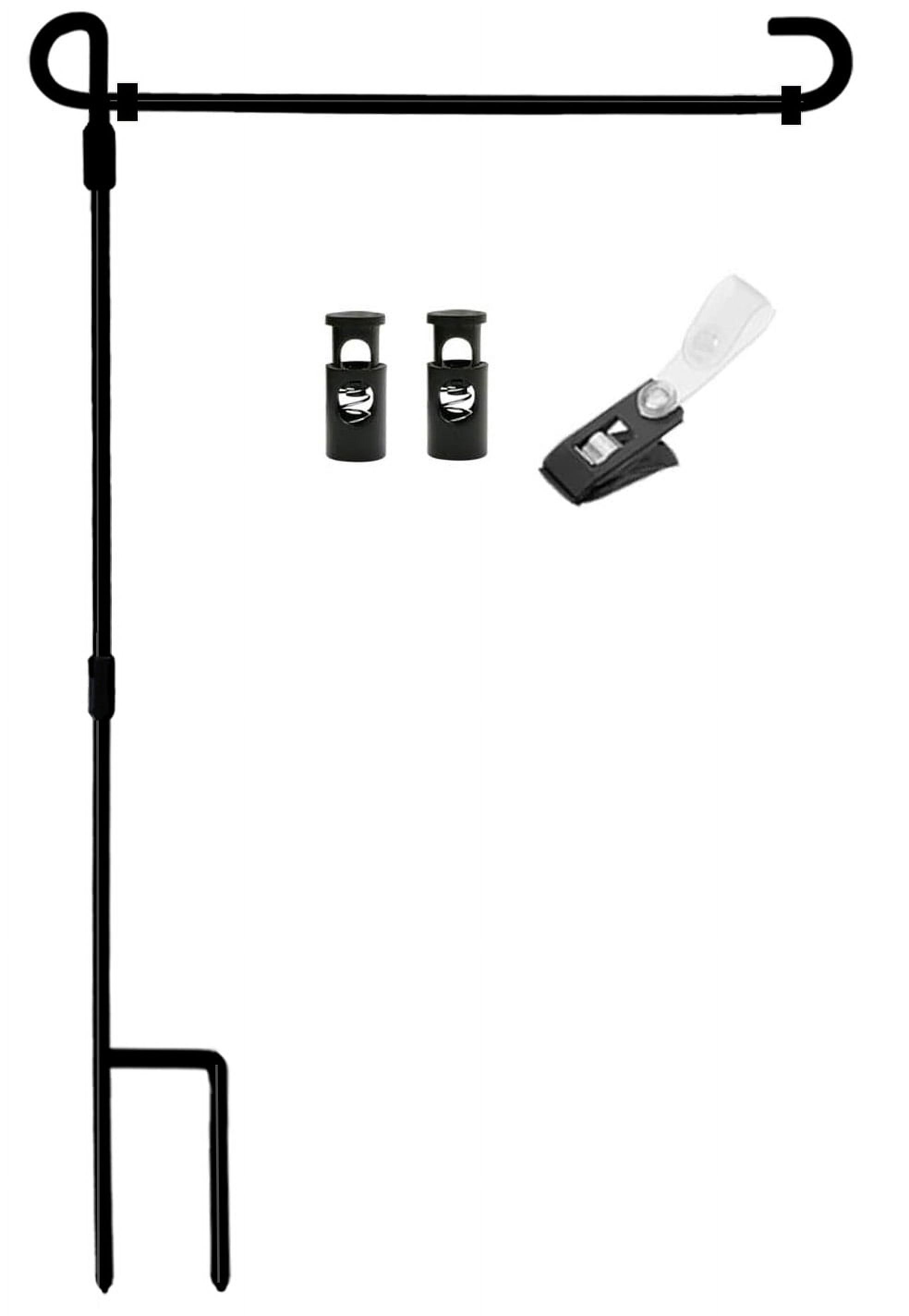 Garden Flag Stand - Premium Wrought Iron Garden Flag Holder - Weather ...