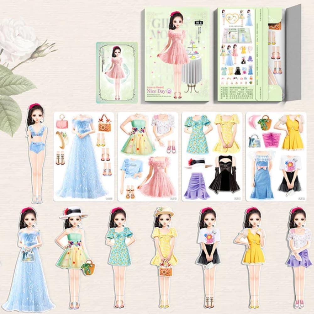 Yilia Magnetic Princess Dress Up Paper Doll, 2025 New Paper Dolls ...