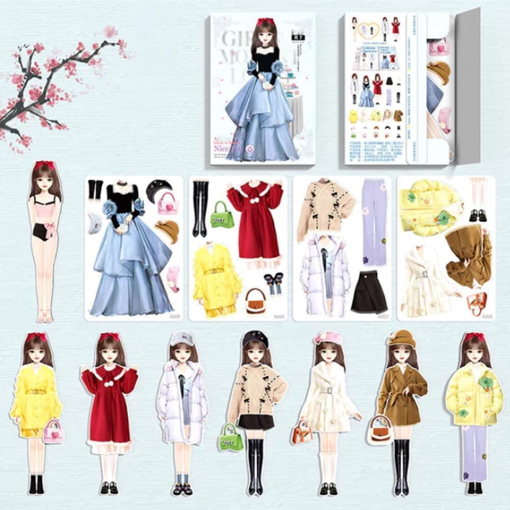 Yilia Magnetic Princess Dress Up Paper Doll, 2025 New Paper Dolls ...