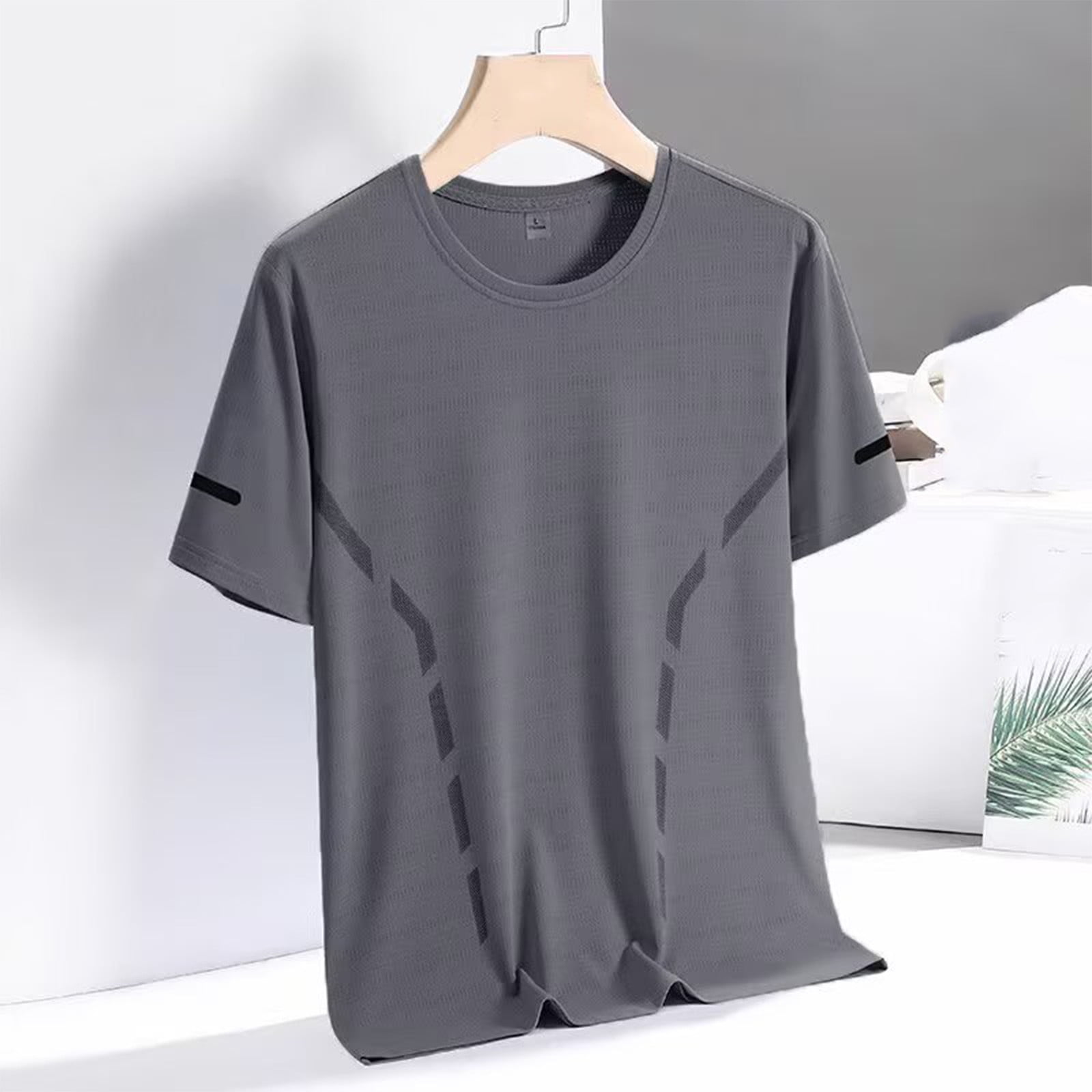 Yiliang Tee for Men Mens Activewear Mesh Fabric T Shirt Breathable and ...