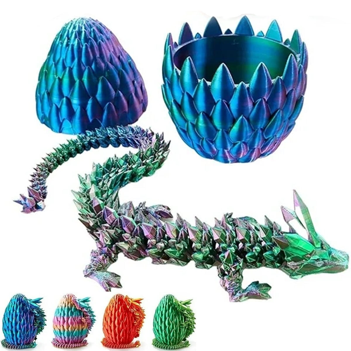 Yiliangx 3D Printed Dragon Egg, 12Inch Crystal Dragon,Easter Eggs ...