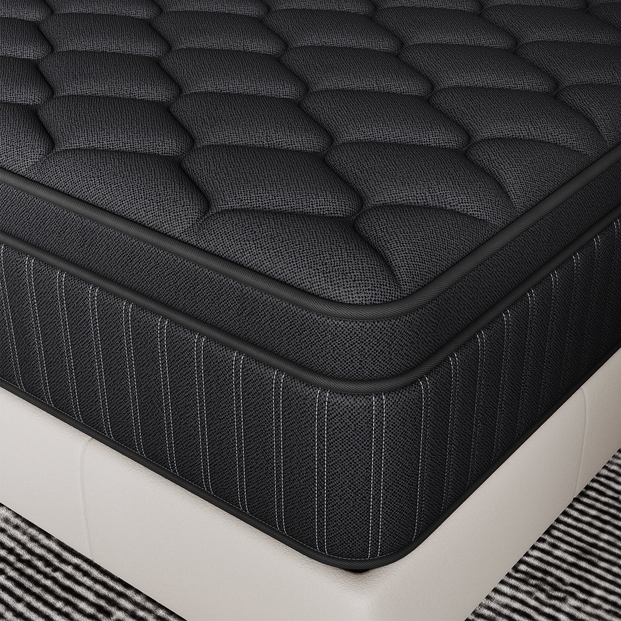 Yilicy 12 inch Full Mattress with Pocket Spring Hybrid Memory Foam ...