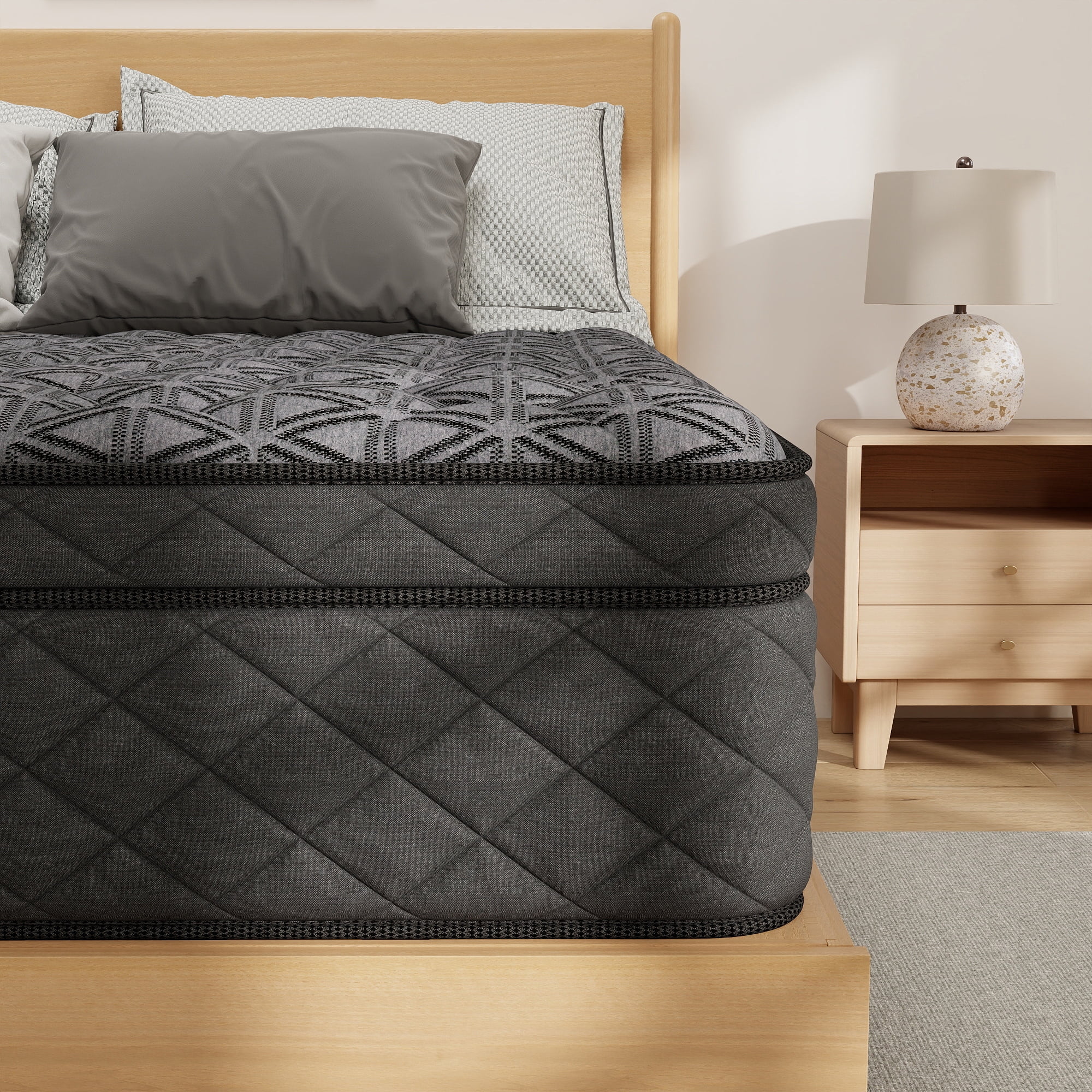 Yilicy 12 inch Full Mattress in a Box, Hybrid Gel Memory Foam with ...