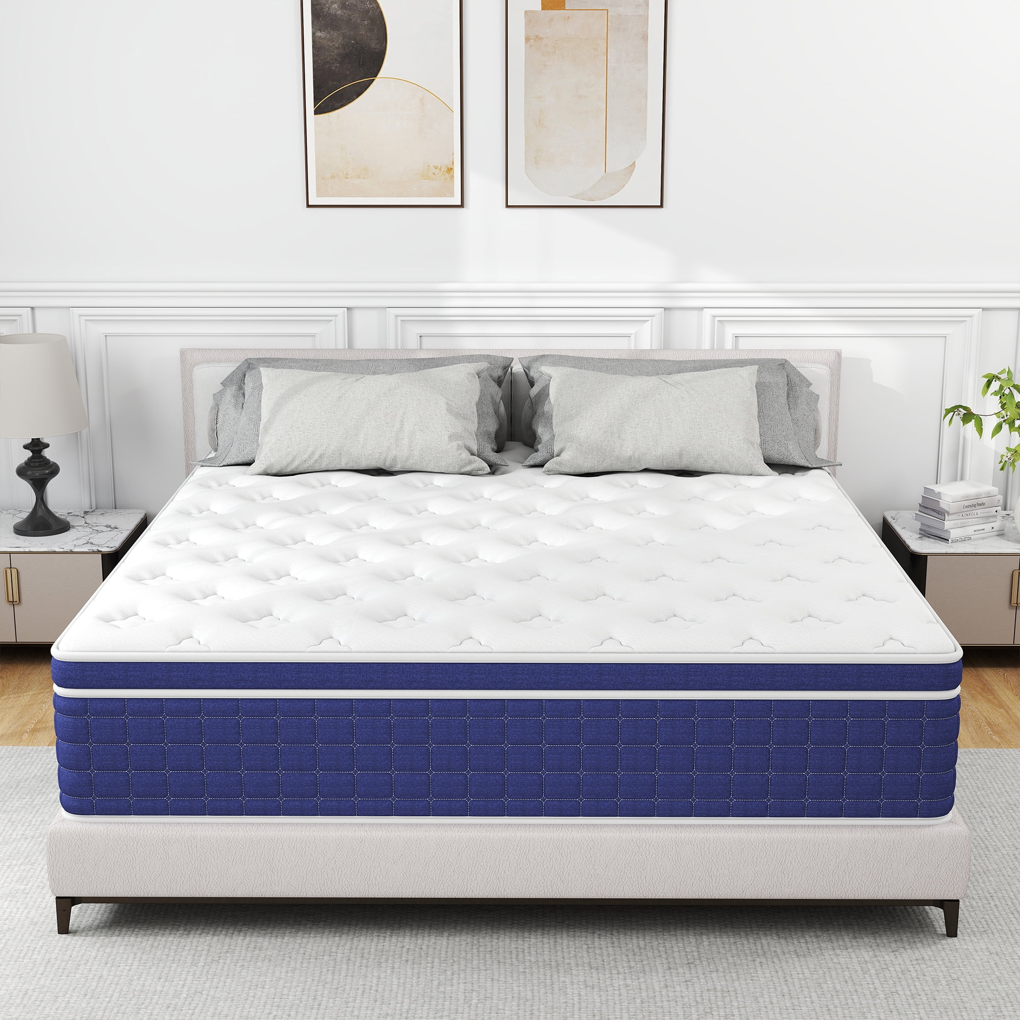 Yilicy 12 inch Queen Mattress with Pocket Spring Mattresses in a Box ...
