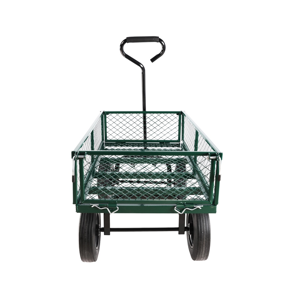 Yilufa Fun Wagon Cart, Steel Mesh Garden Cart with 10" Wheel, Utility ...