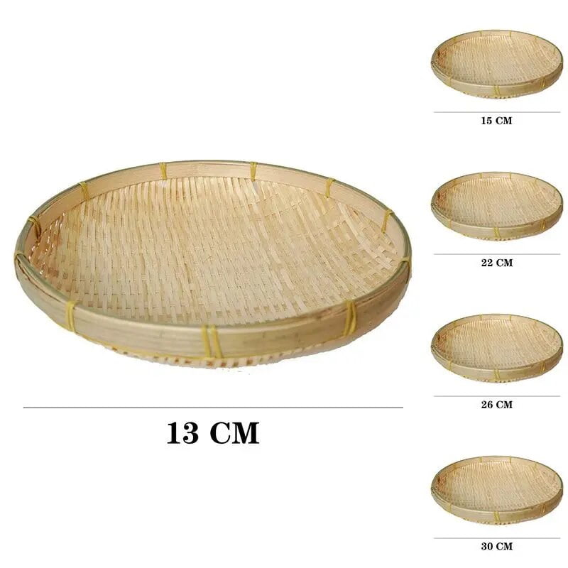 Yilufa Natural Handmade Weaving Bamboo Sieve Bamboo Raft Round Dustpan ...