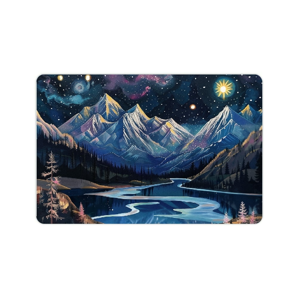 Yiluyinqing Fast Absorption Diatom Mud Bath Mat Stars Sky Mountain Home ...