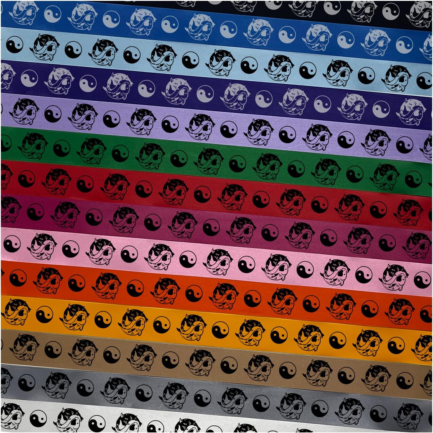 Yin and Yang Koi Fish Ribbon for Bows Gift Wrapping DIY Craft Projects ...