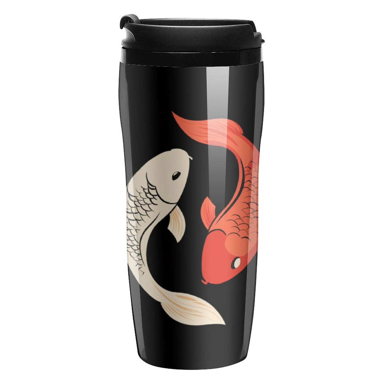 Yin And Yang Koi Fish Travel Coffee Tumbler Reusable Cup for Coffee or ...