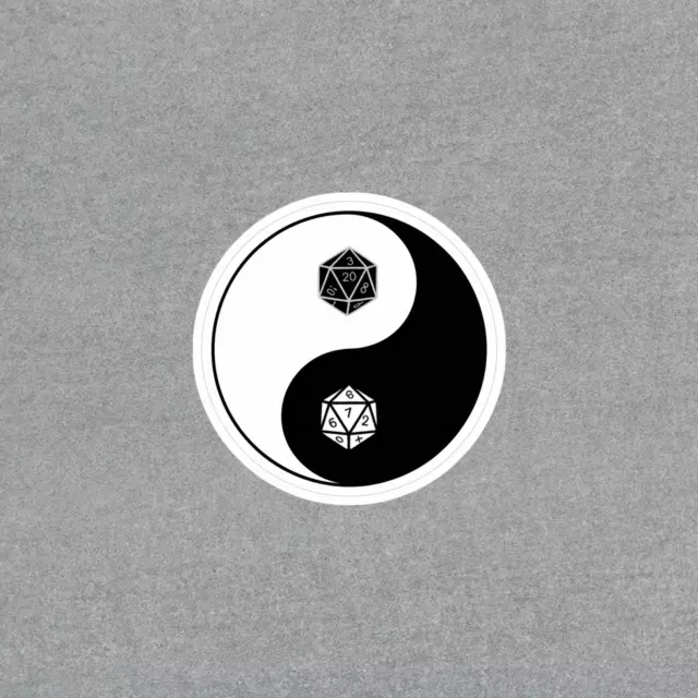 Yin Yang D20 Sticker - Tabletop Rpg Gaming Decal For Dice Loversphone ...