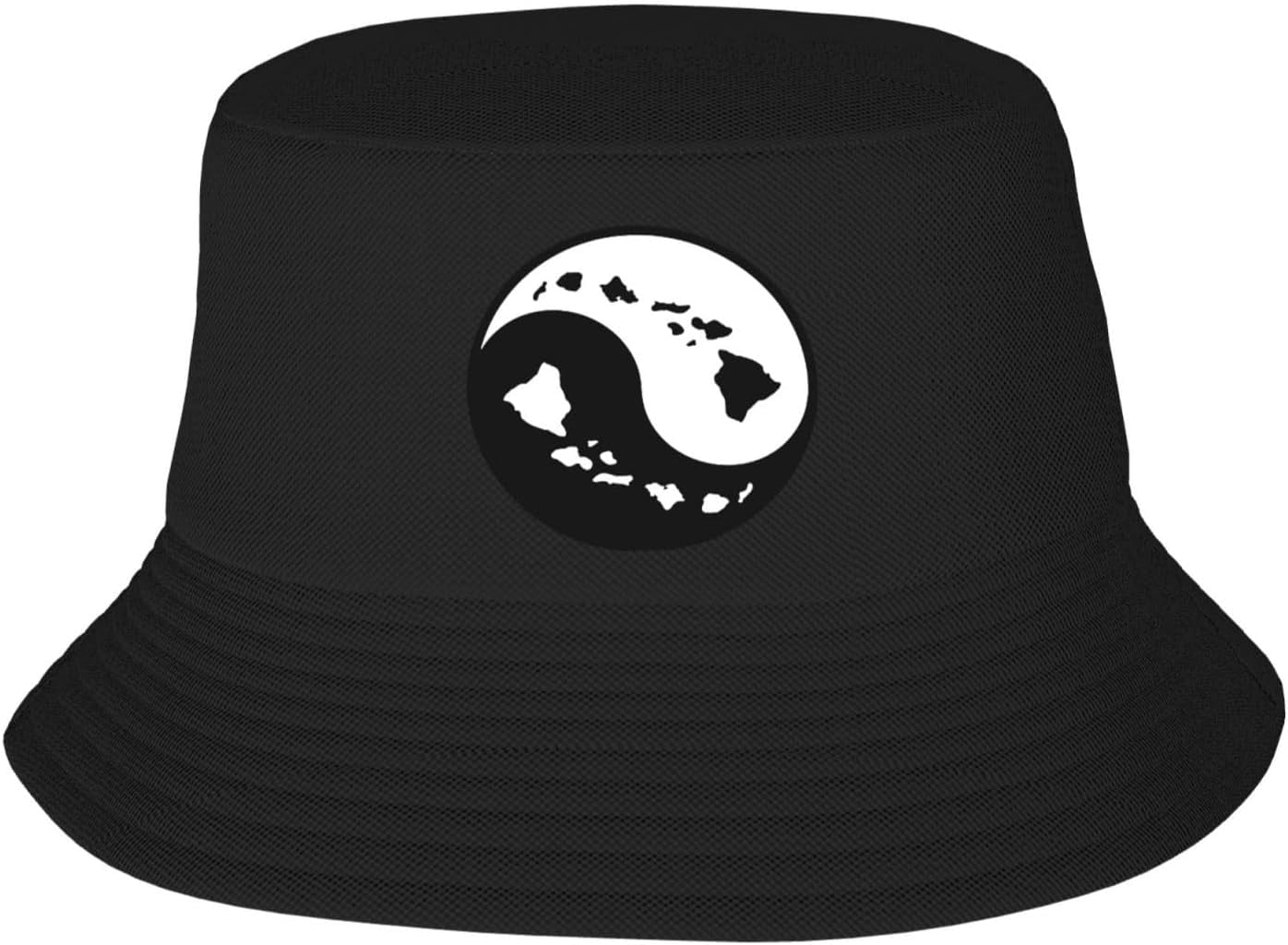 Yin Yang Hawaiian Island Map Bucket Hat Reflective Foldable Beach Sun ...