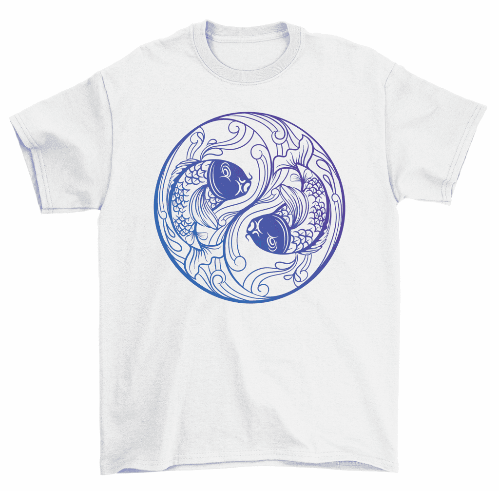Yin Yang Japanese Koi Fish T-Shirt Men Women - Walmart.com