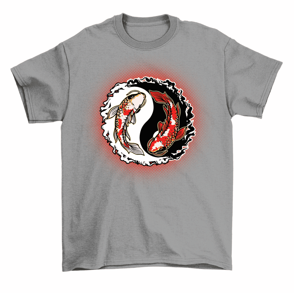 Yin Yang Koi Fish Asian Style Symbol Of Harmony Luck T-Shirt Tee Men ...