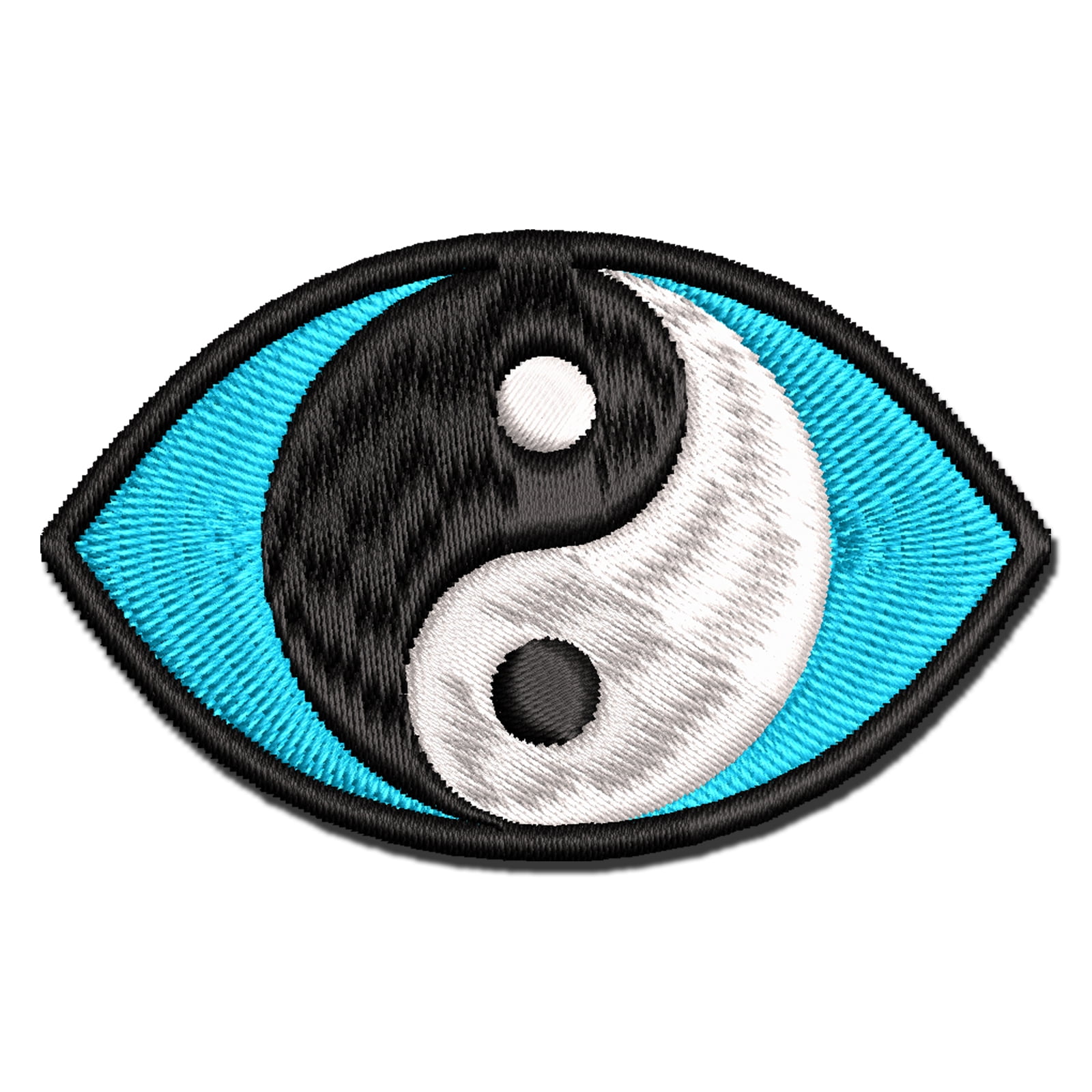 Yin Yang Spiritual Eye Applique Multi-Color Embroidered Iron-On Patch ...