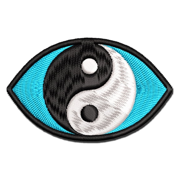 Paw Prints Yin Yang Cat Dog Applique Multi-Color Embroidered Iron-On ...