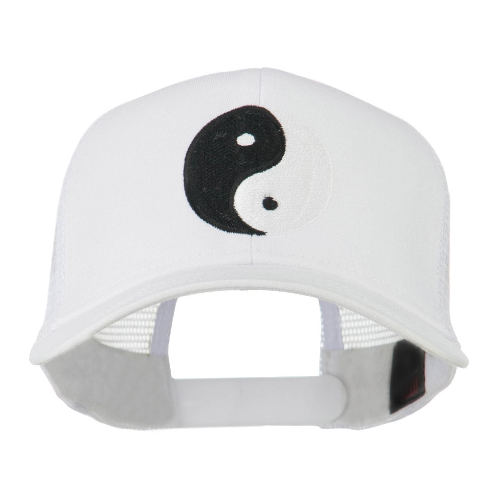 Yin Yang Symbol Embroidered Cap - White OSFM - Walmart.com