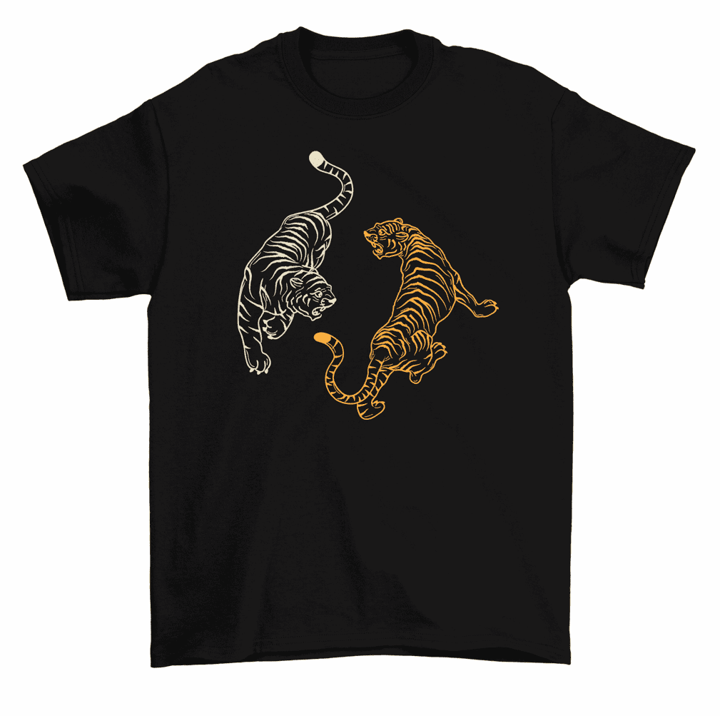 Yin Yang Tiger T-Shirt Men Women Unisex - Walmart.com