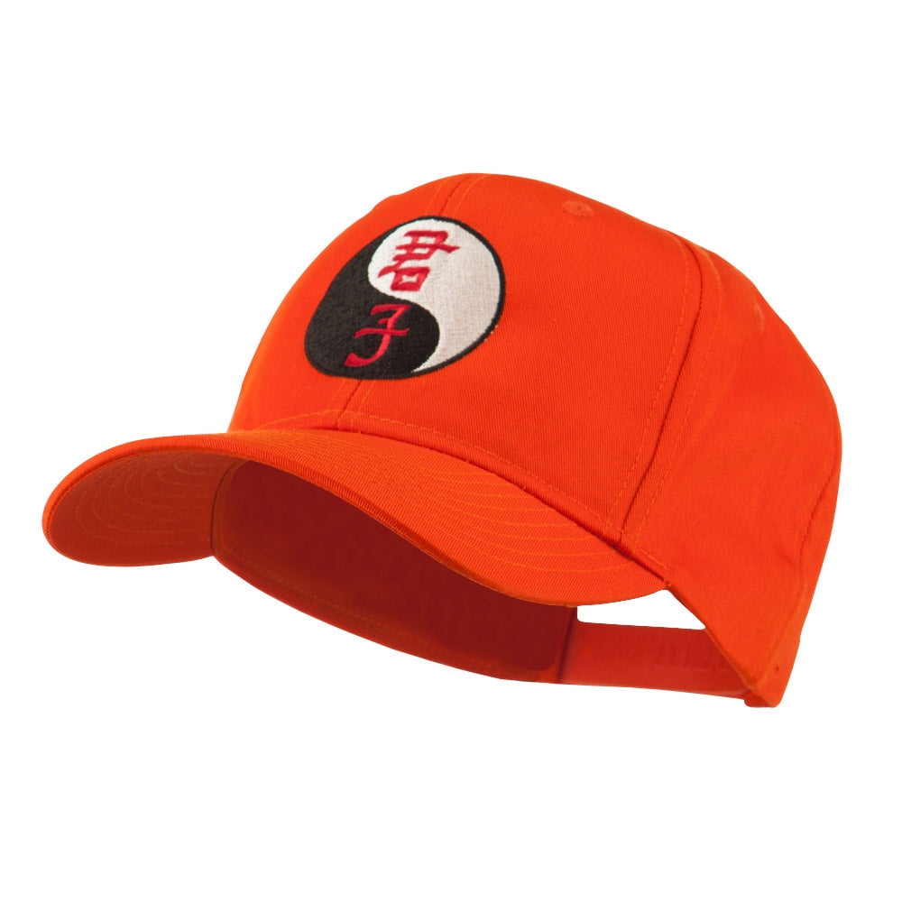 Yin and Yang Symbol Chinese Embroidered Cap - Orange OSFM - Walmart.com