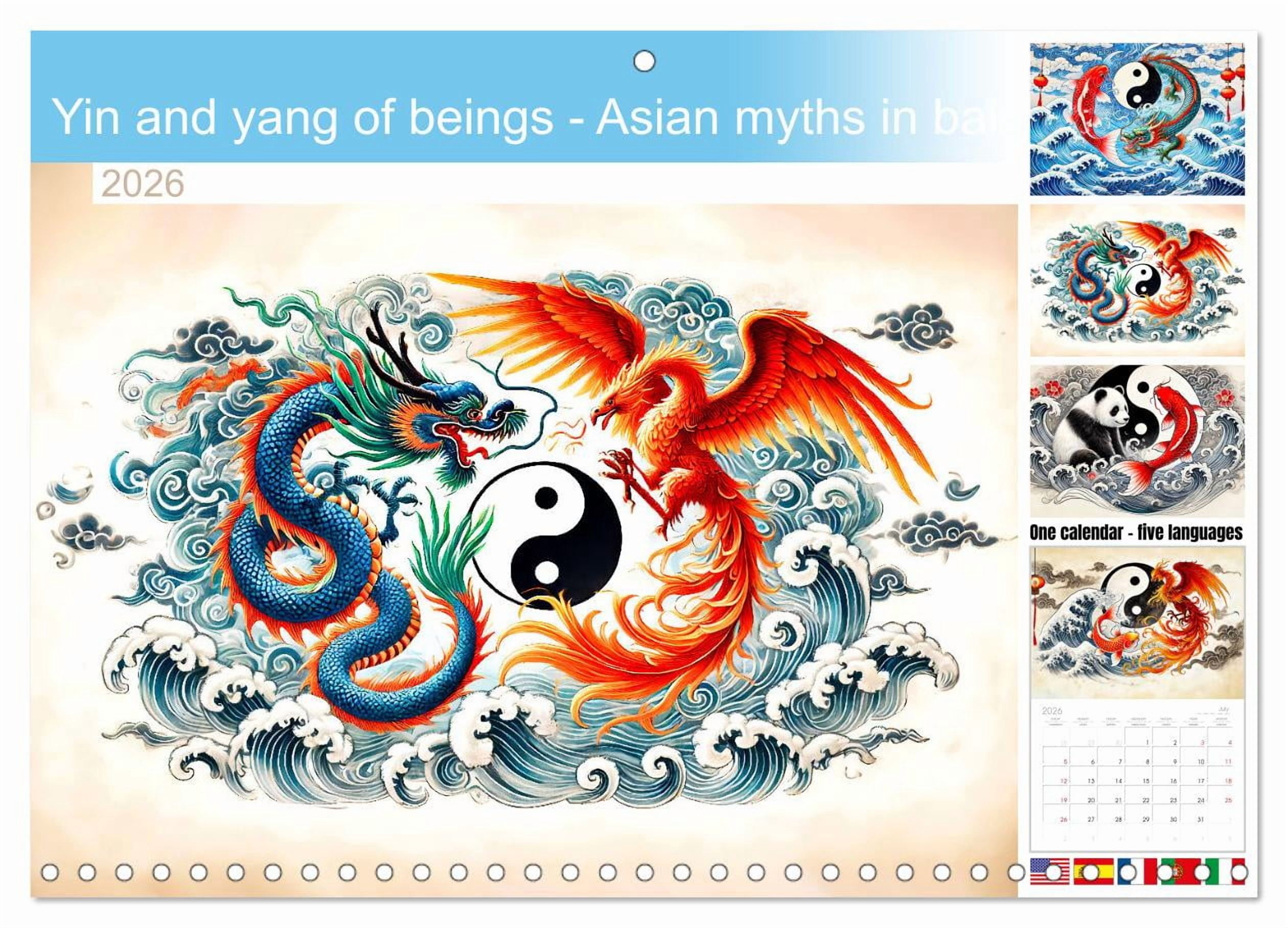Yin and yang of beings - Asian myths in balance (Monthly Wall Calendar ...